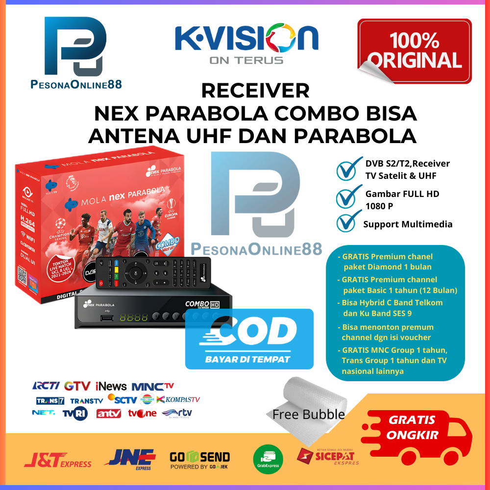 Jual Receiver Nex Parabola Combo Bisa Antena Digital UHF UHF dan ...