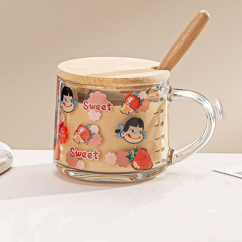 Jual Gelas Korea Estetik Gelas Kaca Aesthetic Home Cafe Gelas Kopi ...