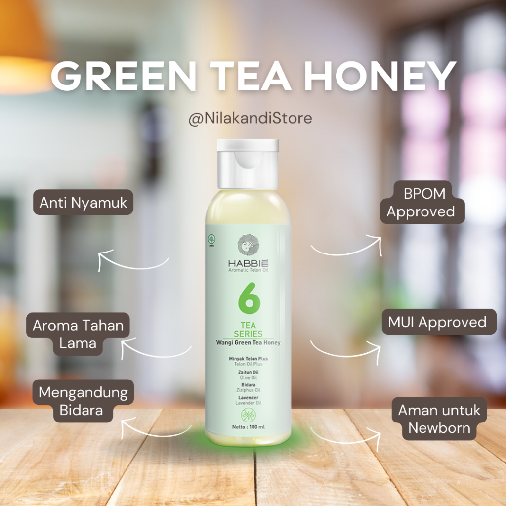Jual HABBIE Minyak Telon Aromaterapi Tea Series No 6 Green Tea Honey ...