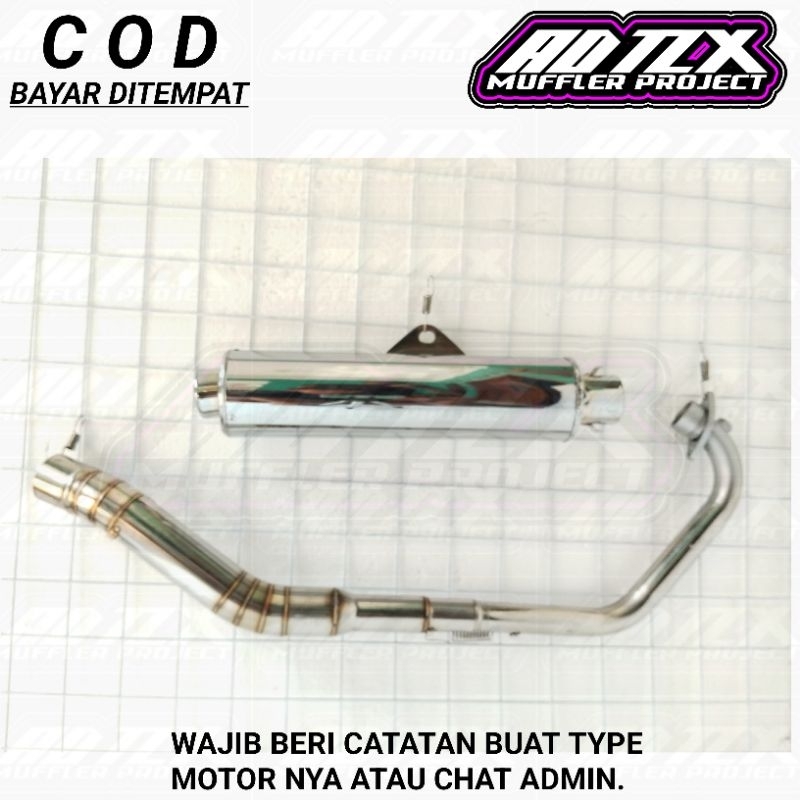 Jual KNALPOT STANDAR RACING FULL STAINLESS INLET 50 | Shopee Indonesia