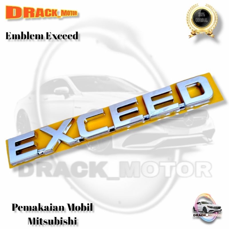Jual Emblem Tulisan Excced Chrome Origonal / Logo Emblem Tulisan Exceed ...