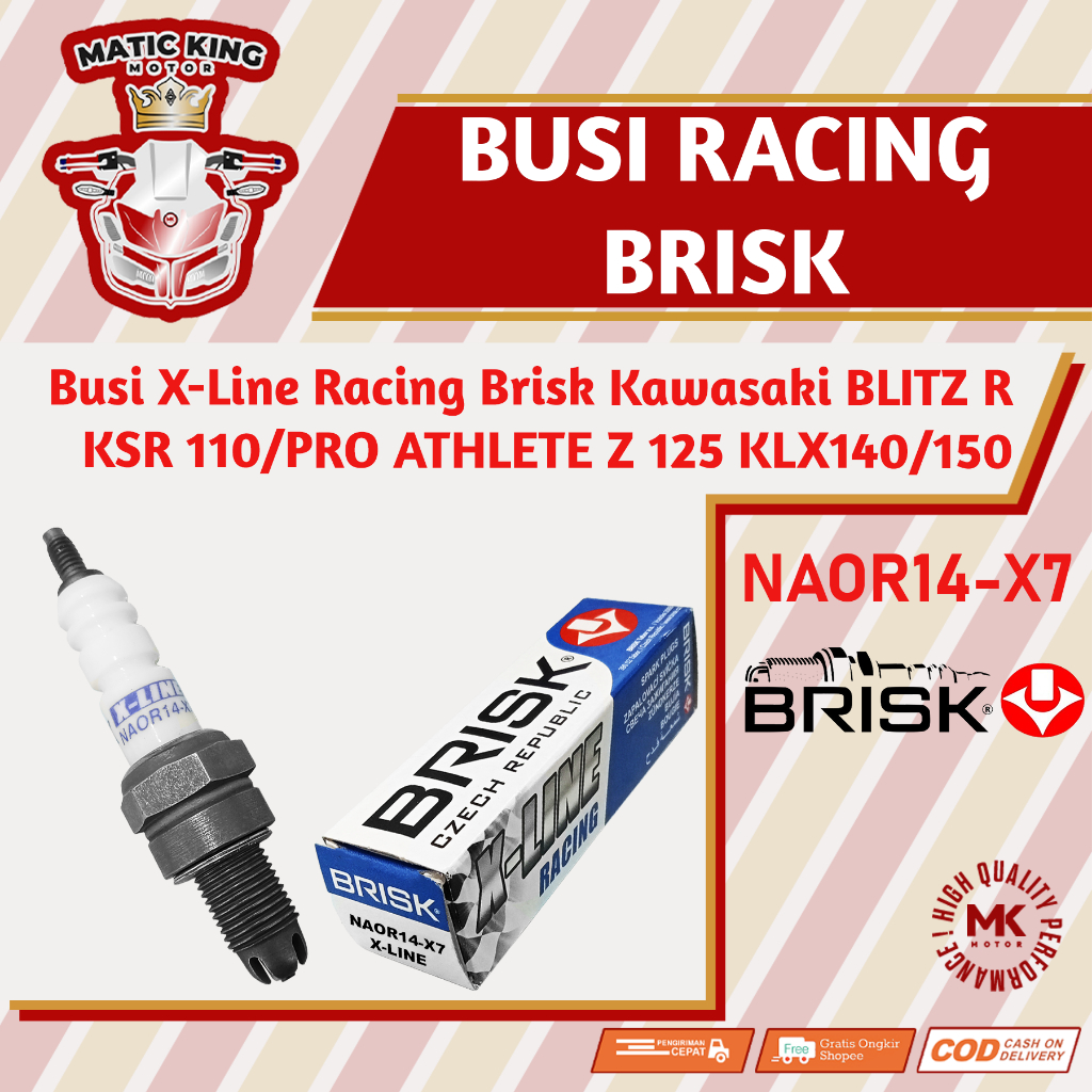 Jual Brisk Busi Motor X-Line Racing Kawasaki KLX D Tracker Athlete ...