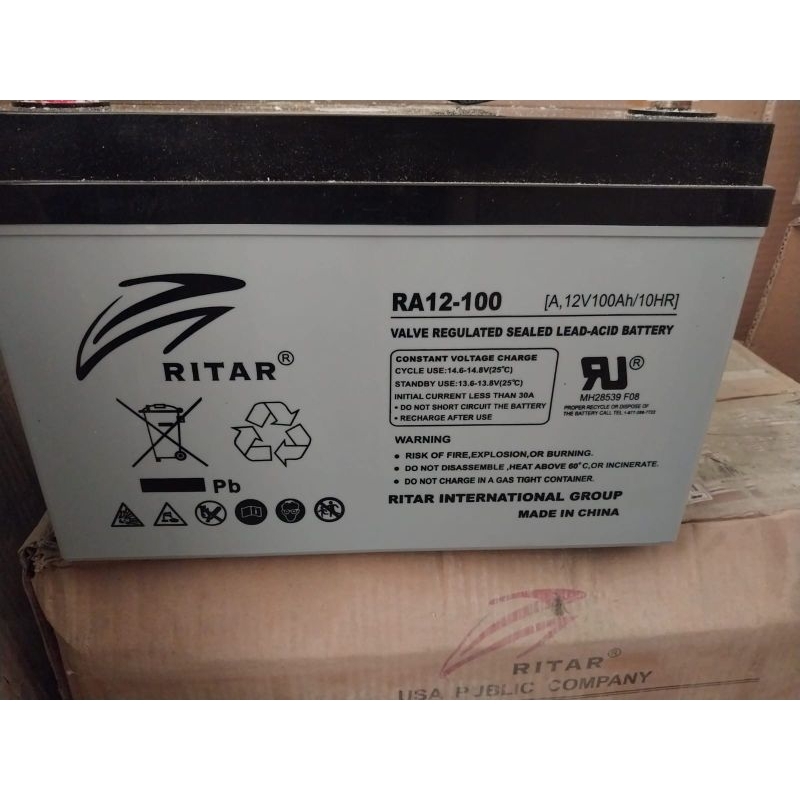 Jual Aki Accu Ritar Battery Power VRLA RA12-100 12V 100AH | Shopee ...