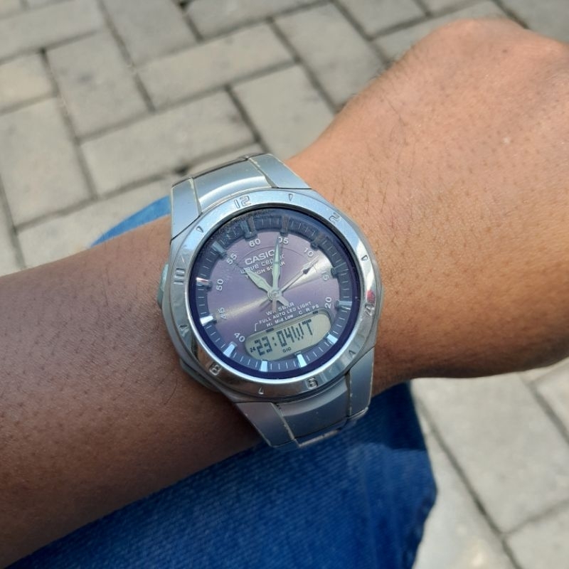 Jual Jam tangan pria Casio waveceptor WVA 400J Analog digital | Shopee Indonesia