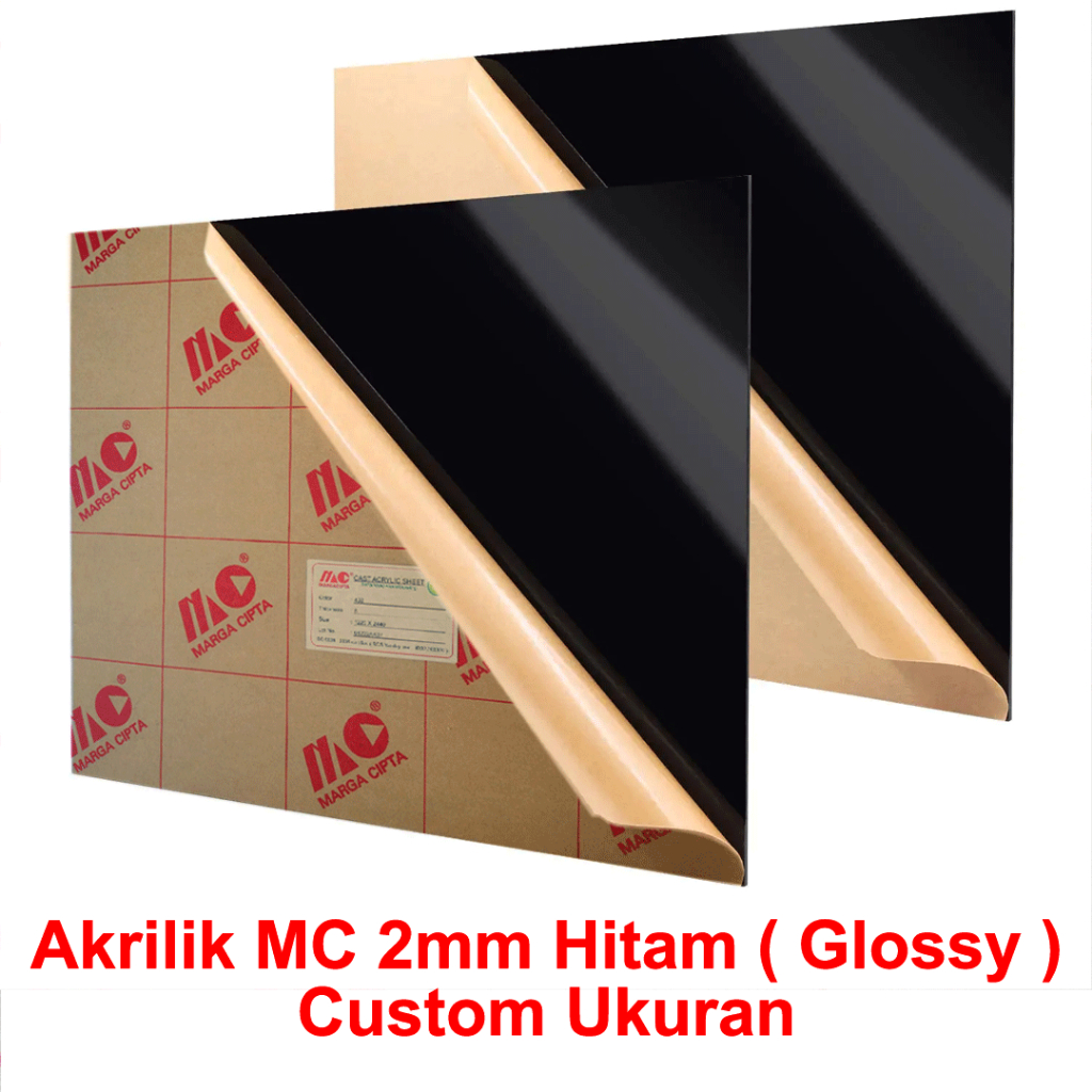 Jual Akrilik MC 2mm Hitam Custom ukuran | Shopee Indonesia