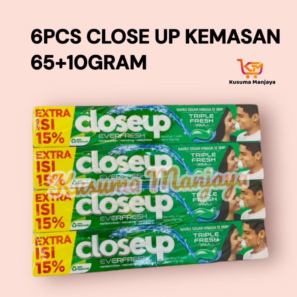 Jual 6PCS PASTA GIGI CLOSE UP KEMASAN 65+10GRAM | Shopee Indonesia
