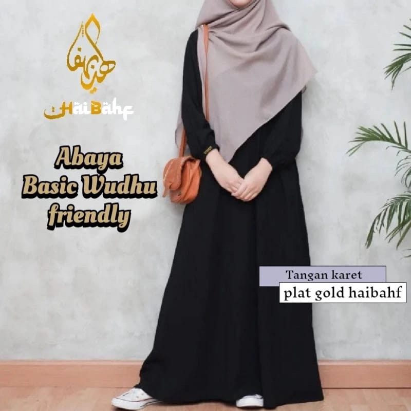 Jual Abaya syari Gamis Hitam Polos Turkey Bahan Jetblack Saudi Arab ...