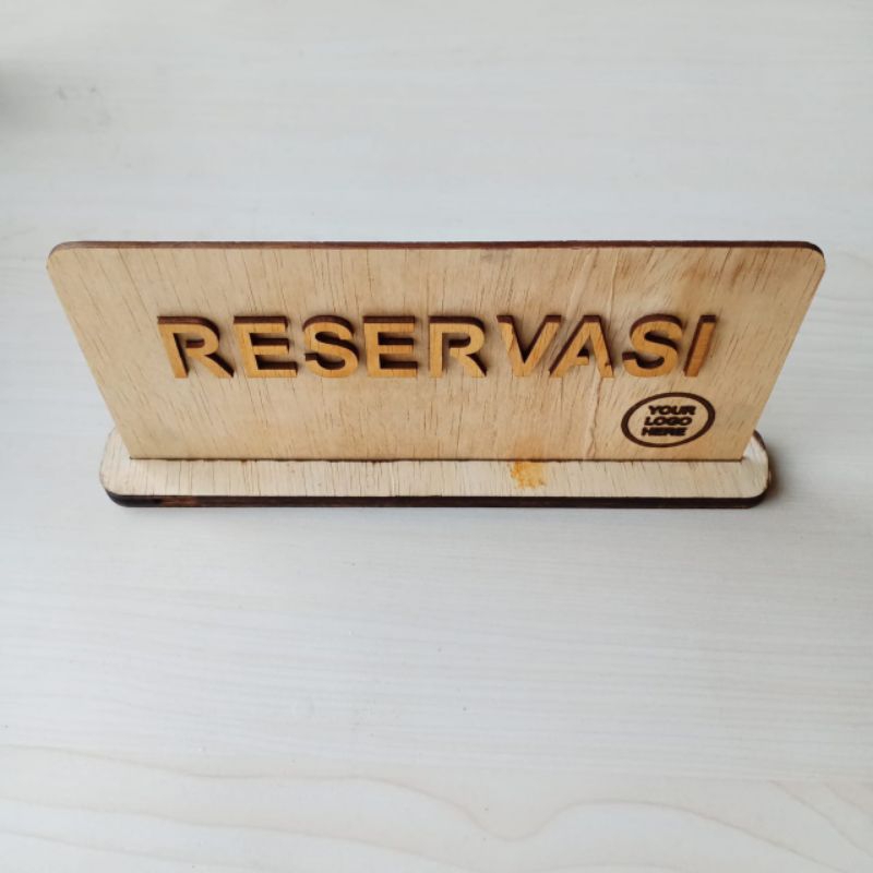 Jual Sign Label Tanda Meja Reservasi Kayu Timbul | Shopee Indonesia