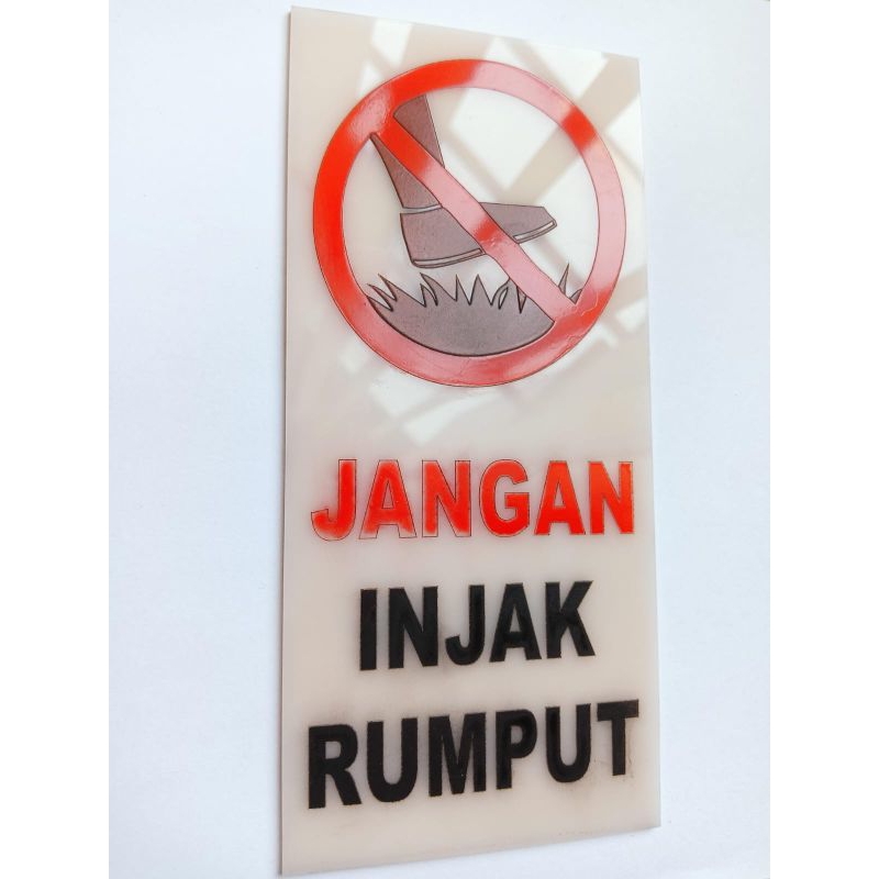 Jual Sign Tanda Aturan Jangan Injak Rumput | Shopee Indonesia