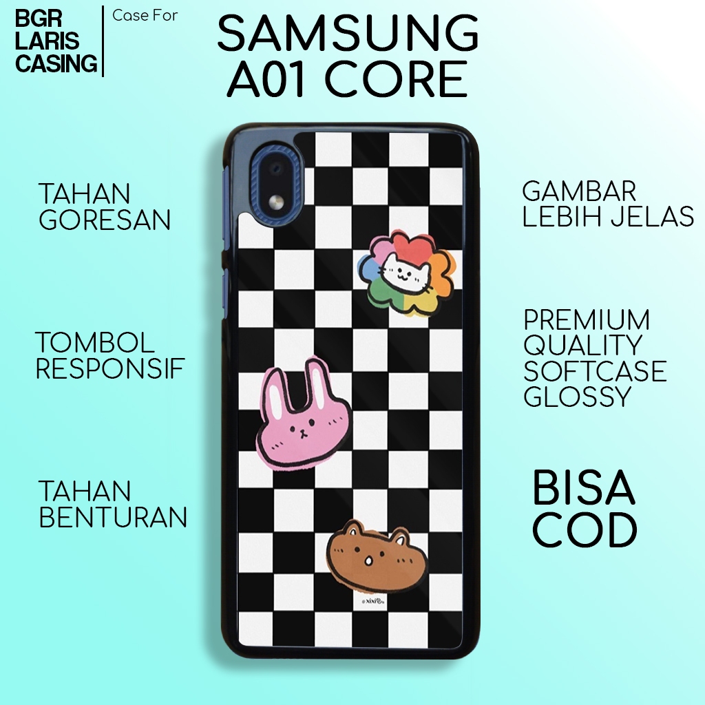 Jual casing samsung a01 core motif cute kotak 06 estetik keren lucu ...
