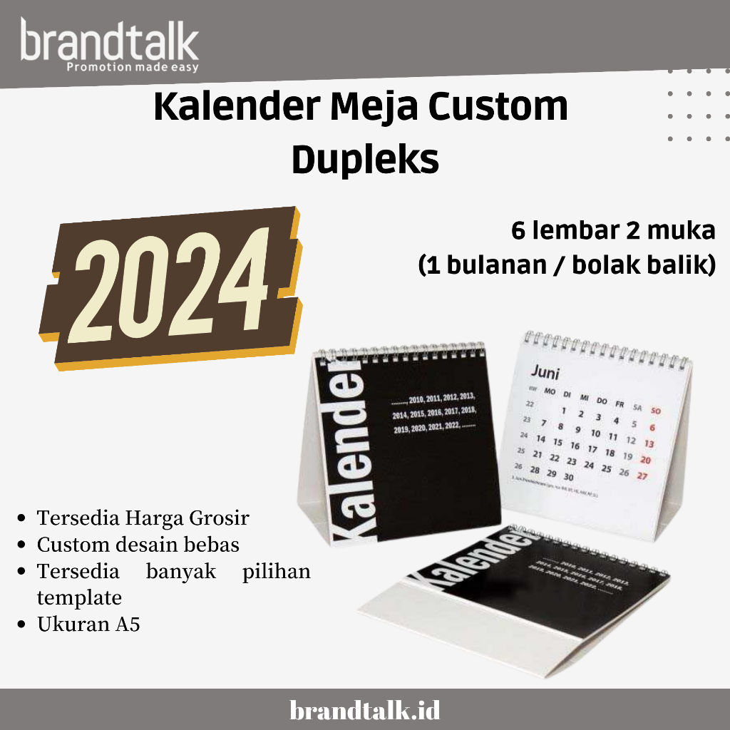 Jual Custom Kalender Meja 2025 - Dupleks - 6 Lembar 2 Muka - Satuan ...