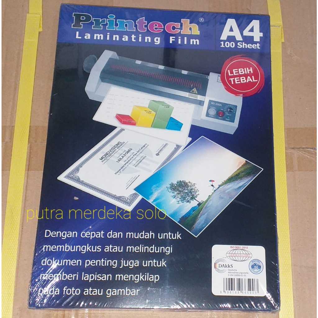 Jual Laminating FIlm Printech A4 Plastik Laminating A4 Printech ...