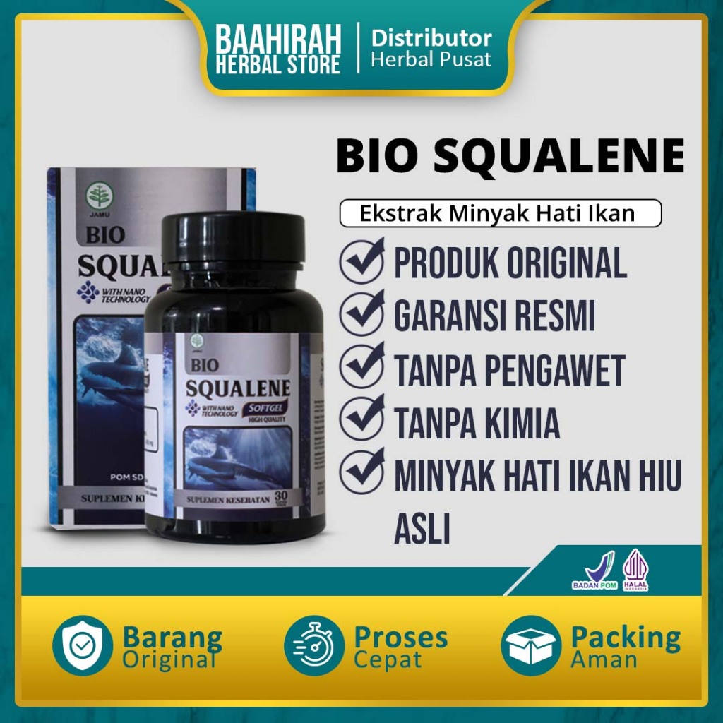 Jual Bio Squalene Minyak Ikan Asli Original BPOM Halal MUI Ekstrak ...