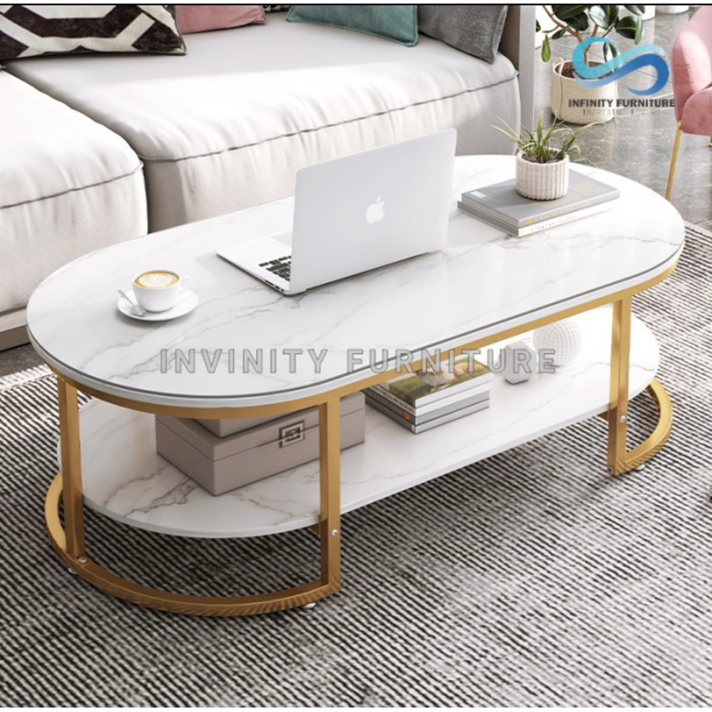 Jual Meja Tamu dobel Marmer Oval - Coffe Table Marble - MARMER ASLI ...