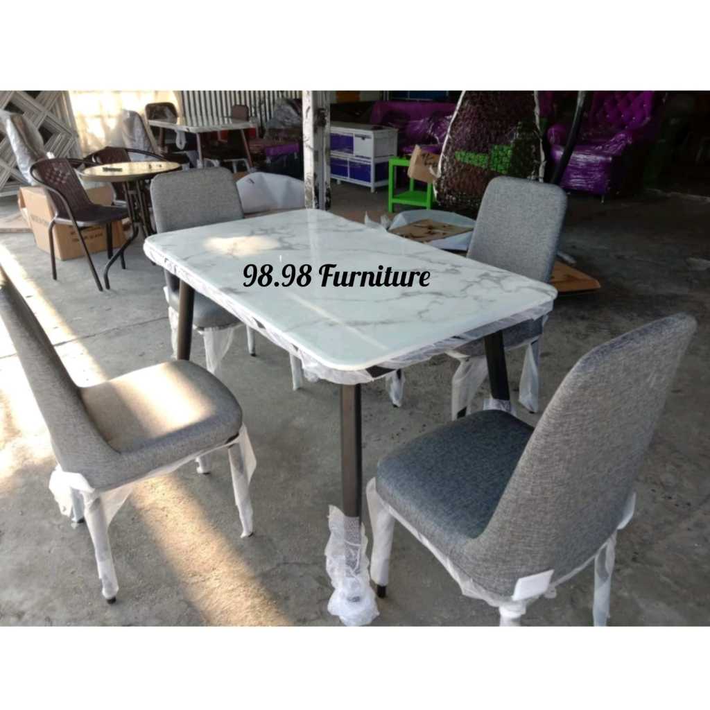 Jual Importa Meja Makan 6 Kursi Marmer Rangka Besi Kokoh Henka - Dining ...