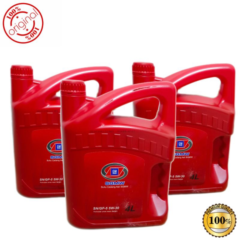 Jual OLI MESIN WULING SGMW SN/GF-5 5W-30 GASOLINE 4LITER - OLI MESIN ...