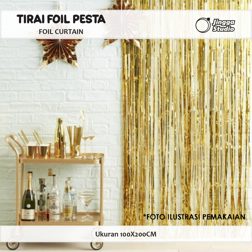 Jual Tirai Foil Rumbai Ulang Tahun Happy Birthday | Shopee Indonesia