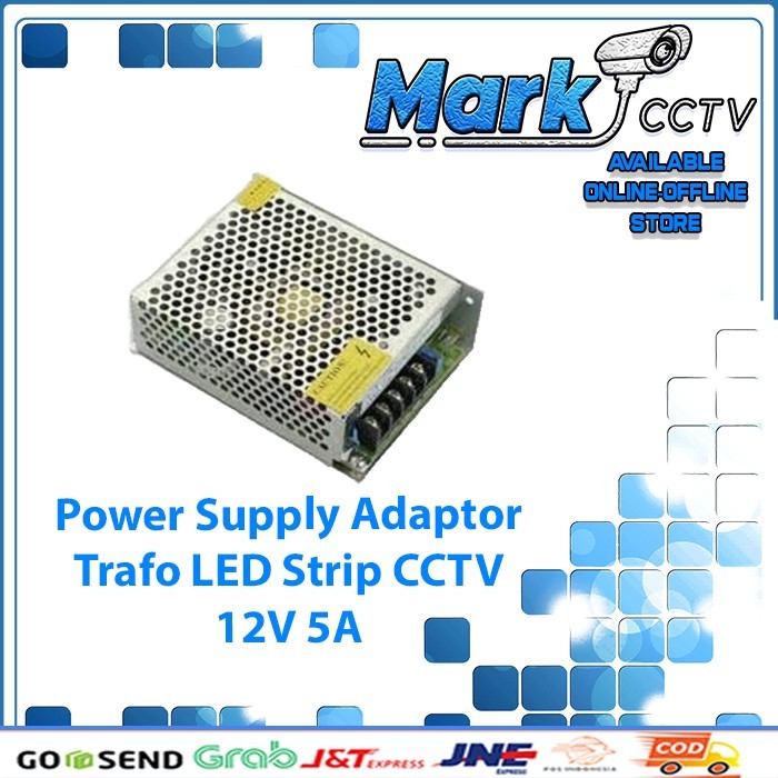 Jual Power Supply Adaptor Trafo LED Strip CCTV 12V 5A 12 Volt 5 Ampere 5 A | Shopee Indonesia