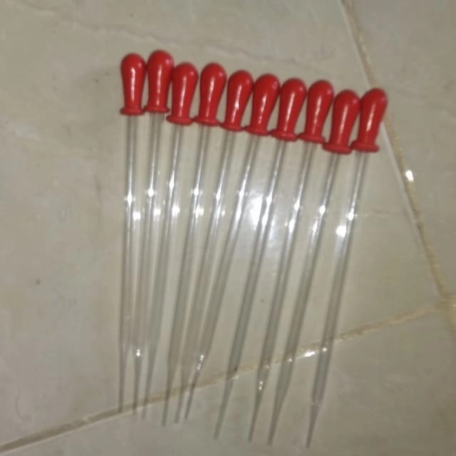 Jual Pipet Tetes Premium Panjang Dot Merah/Pipet Drop Panjang Kaca ...