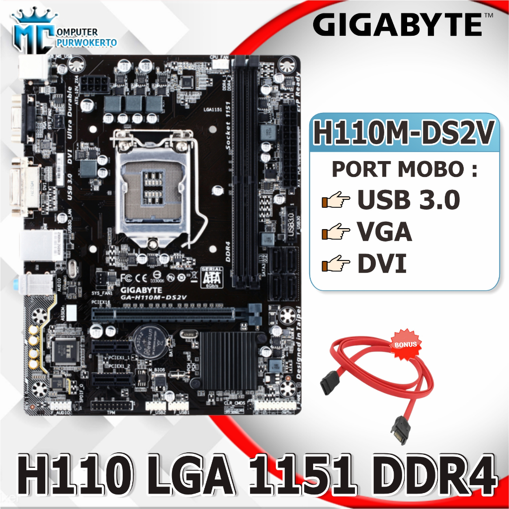 Jual Mobo Mainboard Intel H110 Lga 1151 DDR4 | Shopee Indonesia