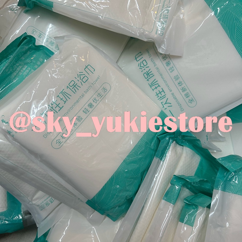 Jual Disposable bath towel / Handuk mandi sekali pakai / Handuk travel ...