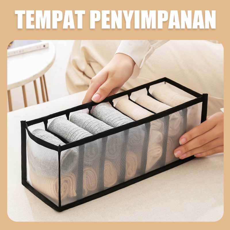 Jual Organizer Box Lemari Sekat Ruangan Box Kaos Kaki Rak Laci Storage ...