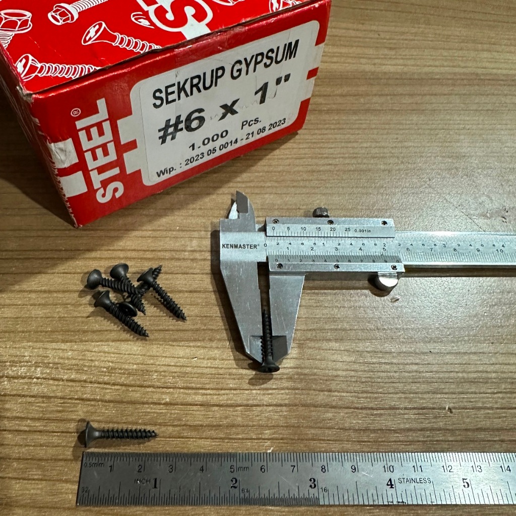Jual Sekrup Gypsum 6 x 1 Inch Dry Wall Screw 6 x 25 MM | Shopee Indonesia