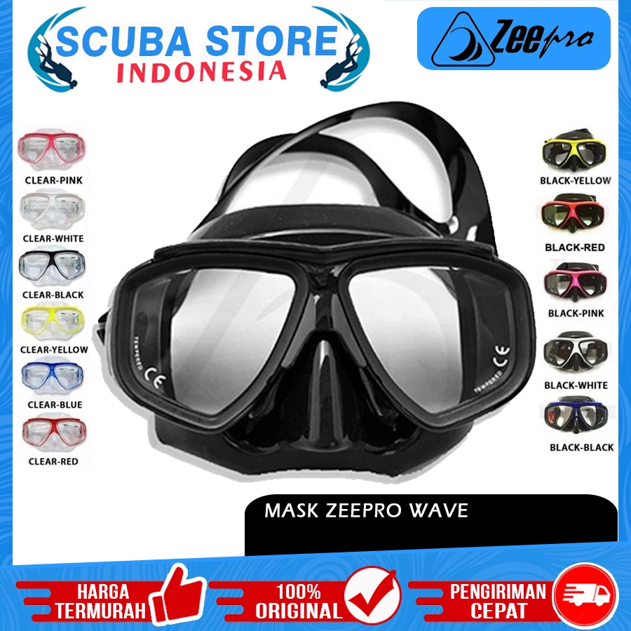 Jual Mask Zeepro Wave Masker Kacamata Selam Scuba Diving Mask 100% ...