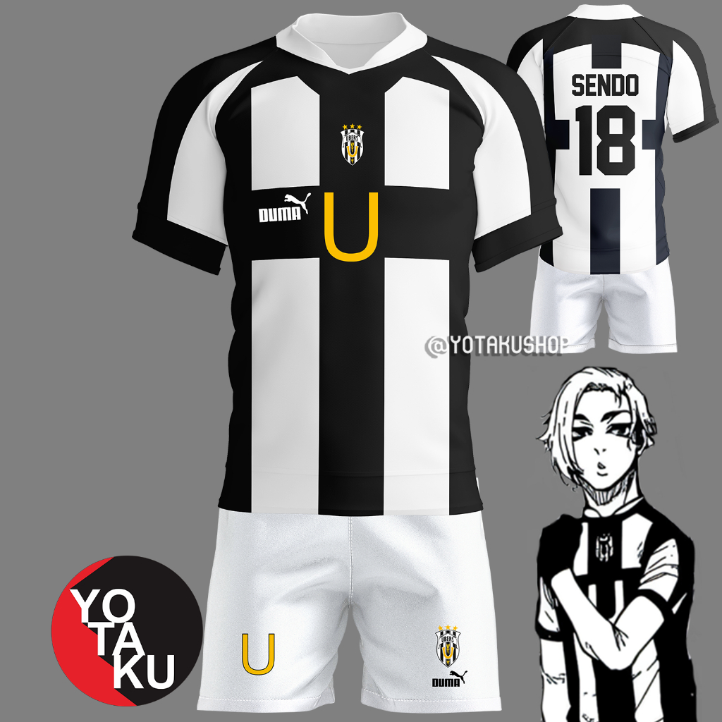 Jual Jersey Anime Cosplay Blue Lock UBERS Shuto Sendo Full Set YOTACOS ...