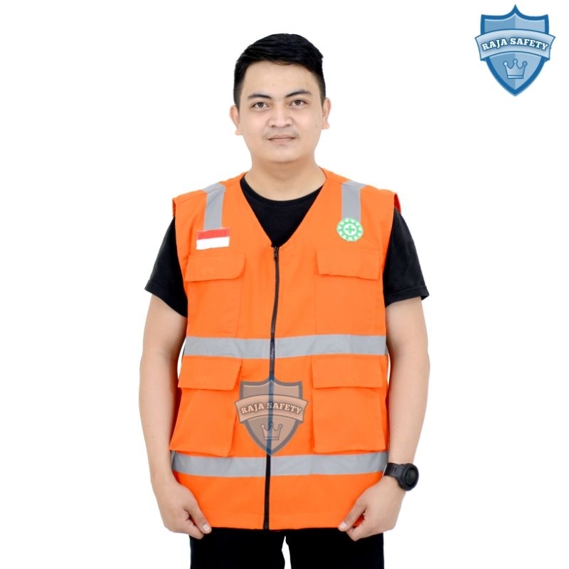 Jual Rompi safety Oren Seragam Kerja Lapangan Kemeja Proyek K3 Pakaian ...