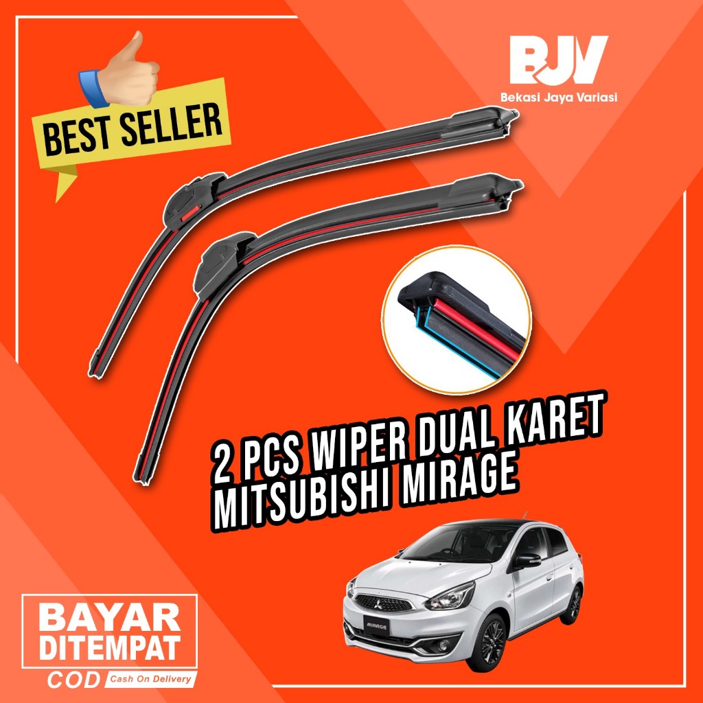 Jual Wiper Mobil Dual Blade - Mitsubishi Mirage - Wiper Frameless Dua ...