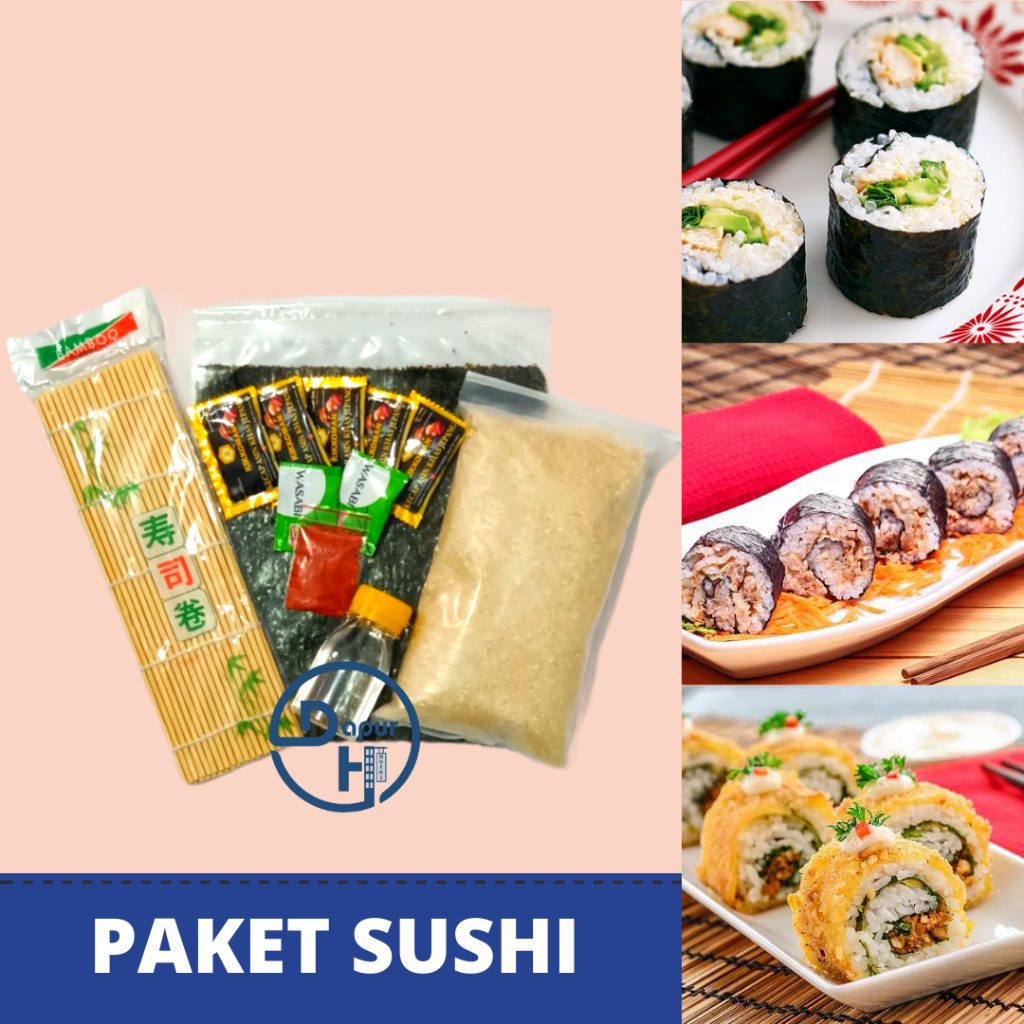 Jual PAKET BAHAN SUSHI LENGKAP 10 Porsi Halal - Beras, Bambu, Shoyu ...