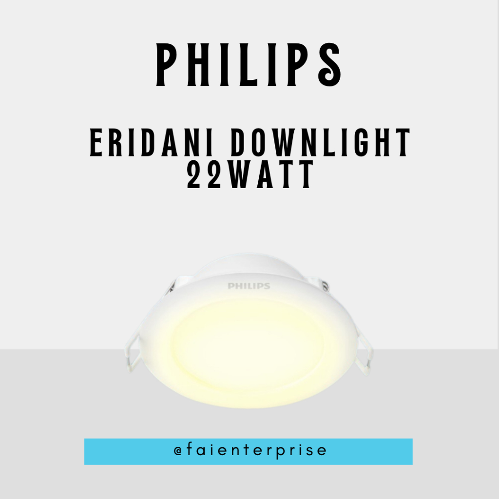 Jual Philips Downlight ERIDANI 200 22W 65K, 40K, 30K WH RECESSED LED ...