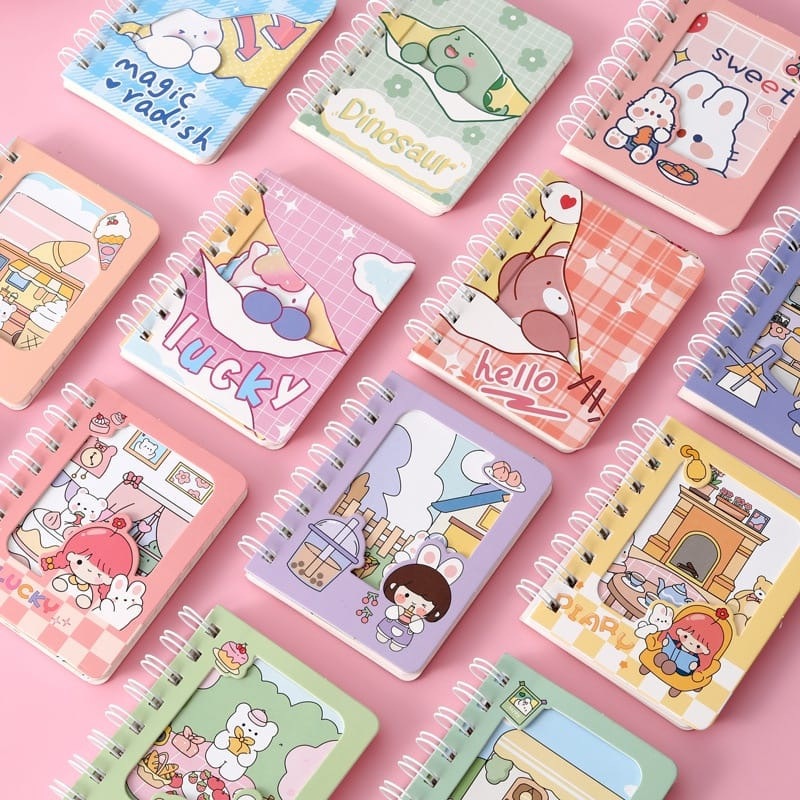 Jual Buku Tulis NoteBook Ring A7 Premium Tebal Motif Double Cover Buku ...
