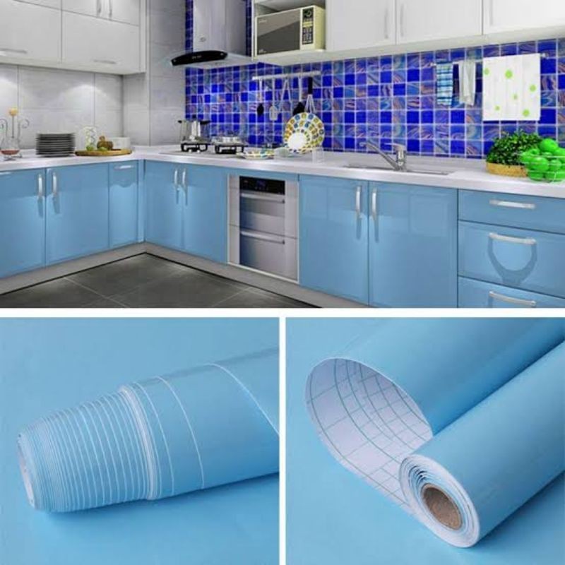 Jual Wallpaper kitchen set sticker lemari stiker kitchen set kulkas ...