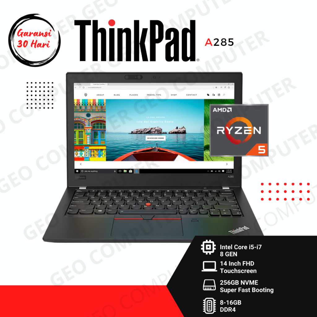 Jual (LikeNew) Lenovo Thinkpad A285 AMD Ryzen 5 Pro/AMD Radeon/Laptop ...