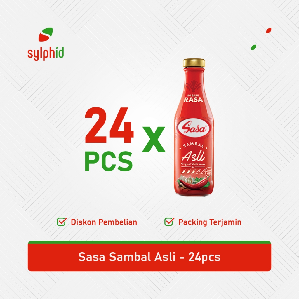 Jual 1 Dus Sasa Saus Sambal Asli Botol 340 ml / Saos 1 Karton (24 pcs ...