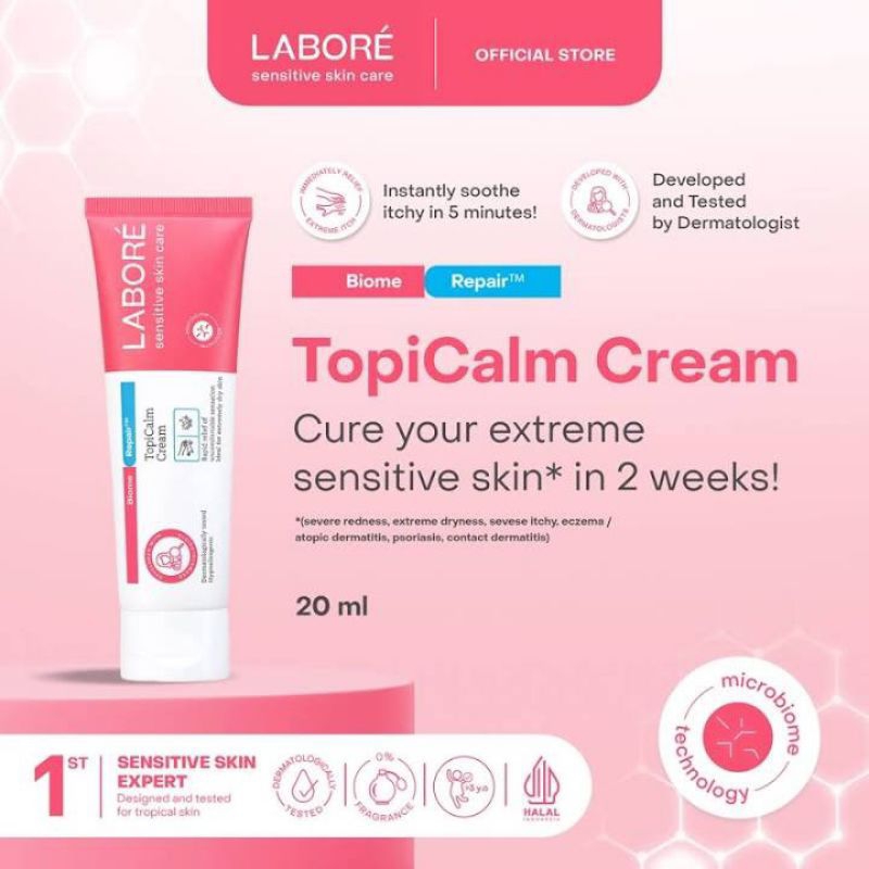 Jual LABORE Sentitive skin Care BiomeRepair Topi Calm cream | Shopee ...