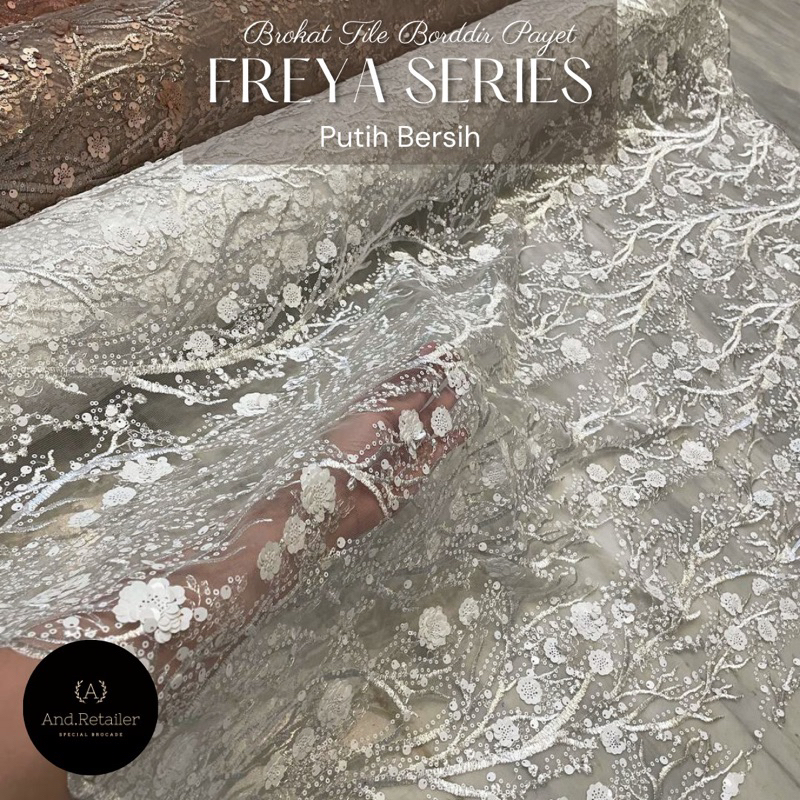 Jual Bahan Kain brokat Mewah Tile Spangle Payet Freya Series Warna ...