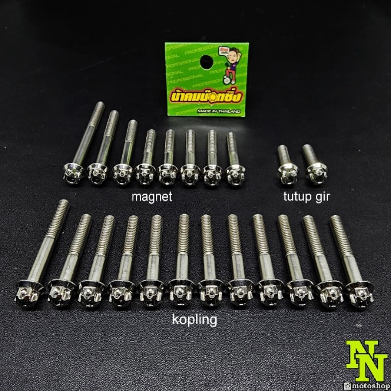 Jual baut kalter blok bak kopling magnet gl pro gl max baut probolt stainless thailand | Shopee ...