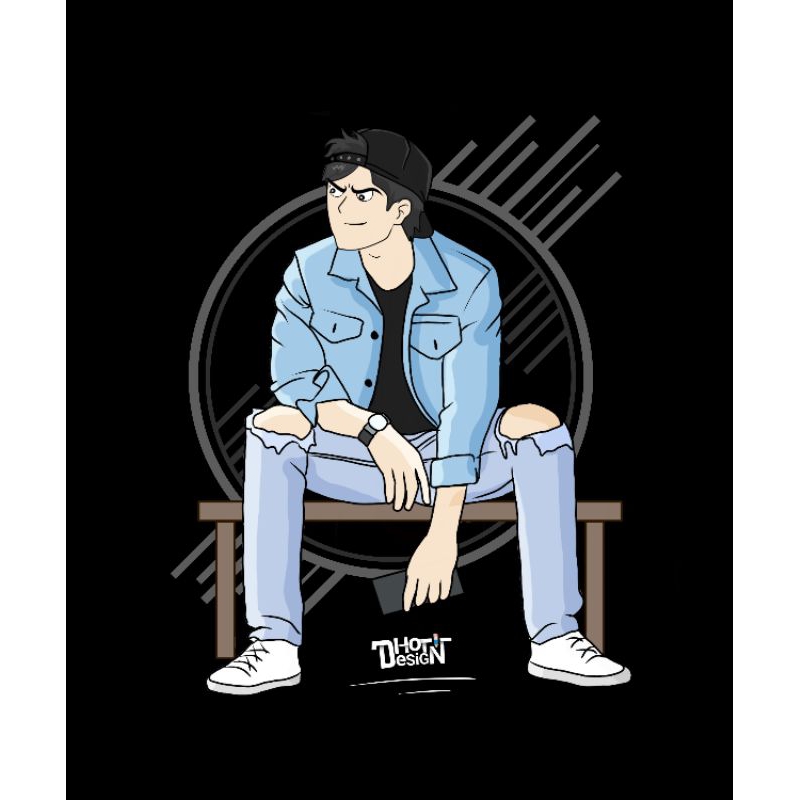 Jual kaos distro dhot design karakter kona cotton 24S | Shopee Indonesia