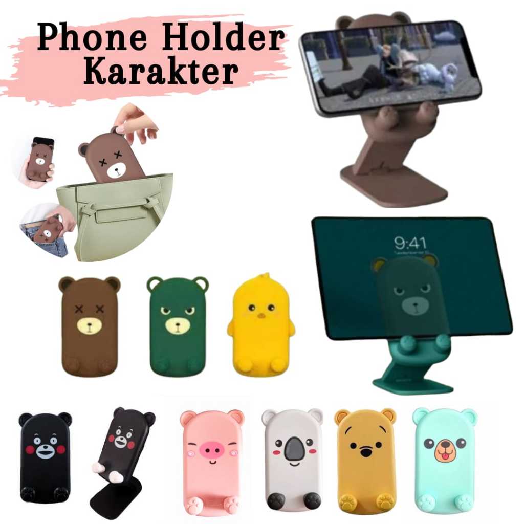 Jual Stand Hp Karakter Phone Holder Meja Standing Kartun Lucu | Shopee ...