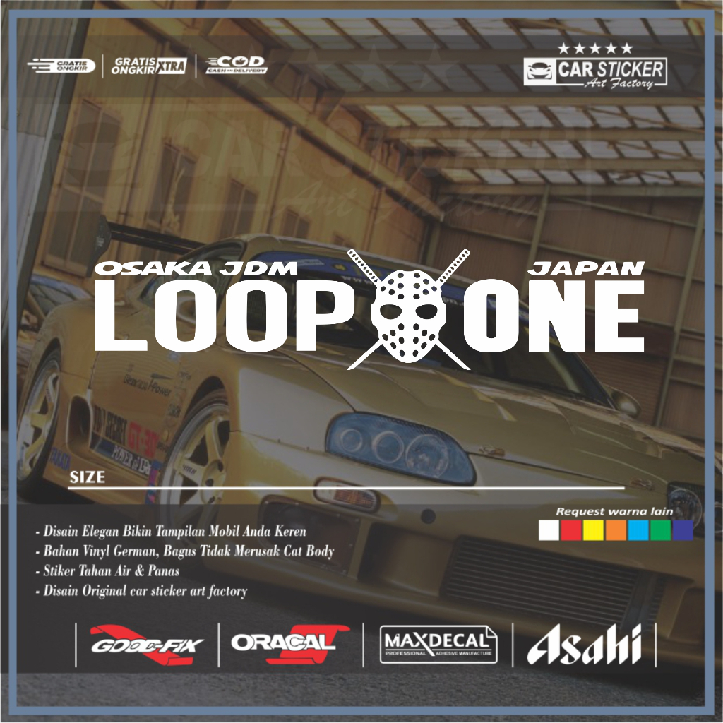 Jual STIKER OSAKA JDM JAPAN stiker mobil OSAKA JDM STIKER JDM JAPAN STIKER KACA MOBIL STIKER ...