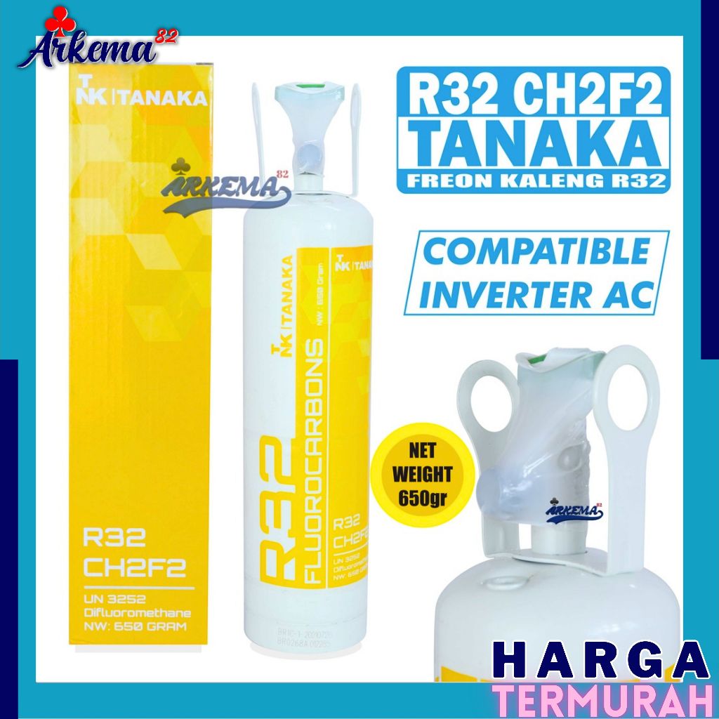Jual FREON R32 TANAKA REFRIGANT | PREON R 32 REFRIGANT 1 KG CH2F2 ...