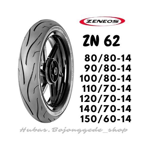 Jual Ban Motor Ring 14 [ 100/80 ] ZN62 Ban ZENEOS 100/80-14 Tubeless ...