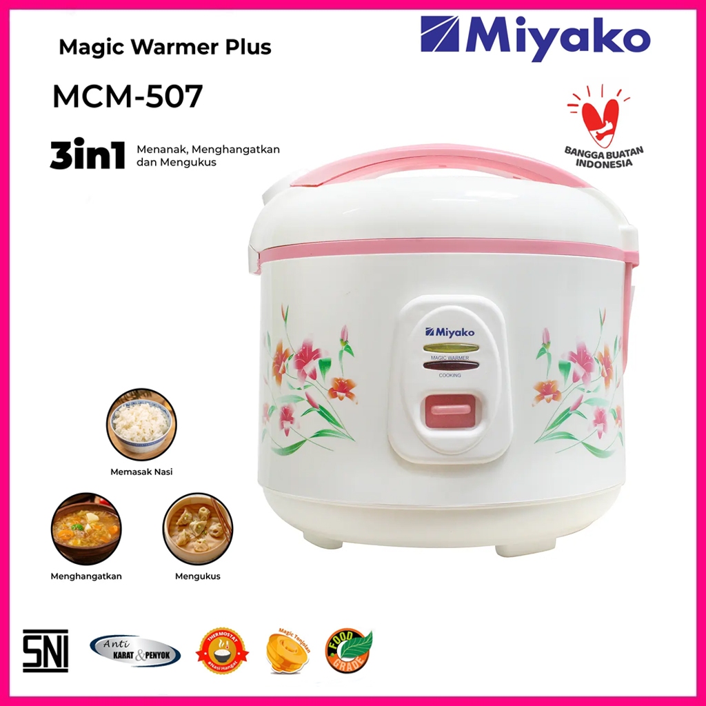 Jual Miyako MCM-507 Rice Cooker 3in1 Kapasitas 1.8 Liter | Shopee Indonesia