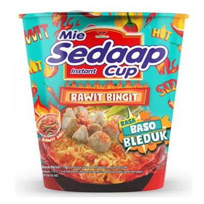 Jual Sedaap Mie Instant Cup Rawit Bingit Bakso Bleduk 77 g | Shopee ...