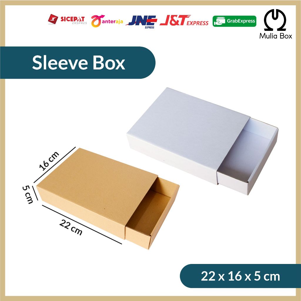 Jual Kardus Packing Laci / Sleeve Box 22 x 16 x 5 cm Corrugated Die Cut ...