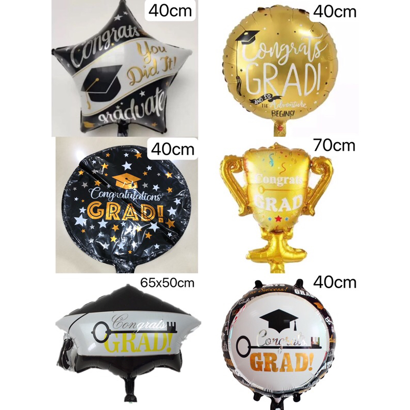 Jual Balon Graduation Wisuda Bulat Piala Toga | Shopee Indonesia