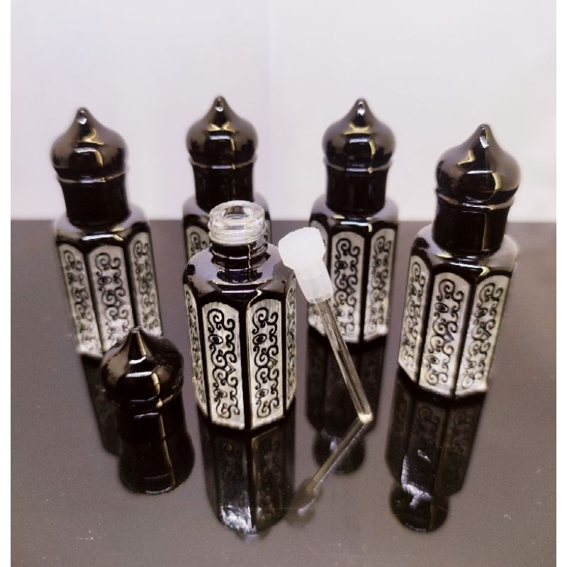Jual BOTOL - KUBAH BLACK 12 ML | Botol parfum kosong Stick kaca Oles ...